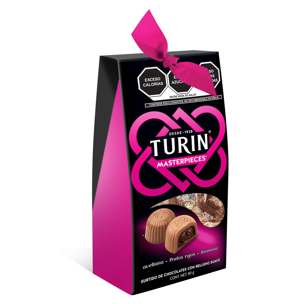 Turin Masterpieces Chocolates Rellenos. Caja 80g | Turin Mexico