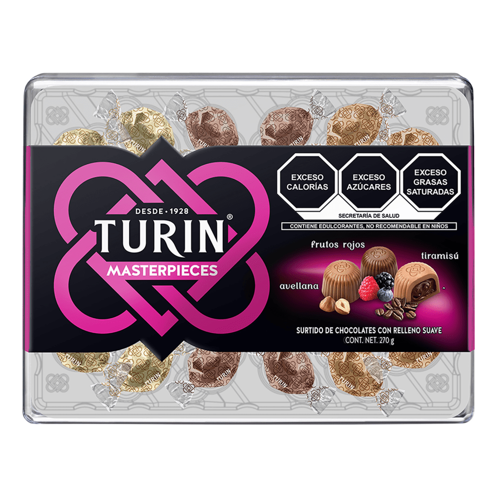 Turin Masterpieces Chocolates rellenos de Ganache Estuche 270 g | Turin ...
