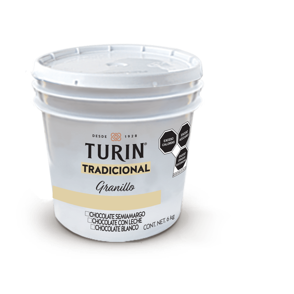 Turin Granillo Chocolate con Leche. Cubeta 6kg | Turin Mexico